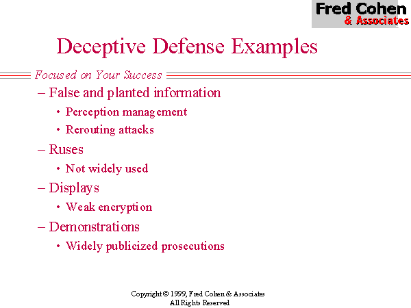 Deceptive Defense Examples